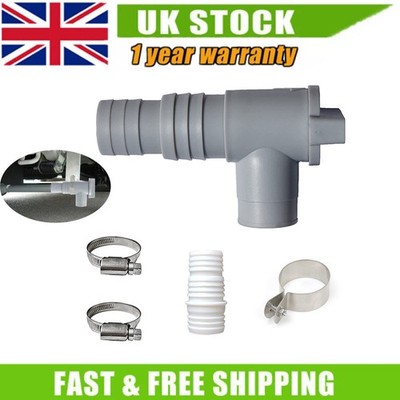 28mm / 32mm Drainage Drain Tap With Brackets Grey Waste Water Motorhome ...