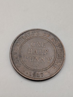 1917 King George V Australia Halfpenny Coin. High Grade | eBay