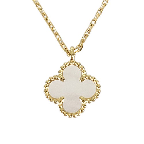 Van Cleef & Arpels Sweet Alhambra VCARF69100 Yellow gold shell Necklace ...
