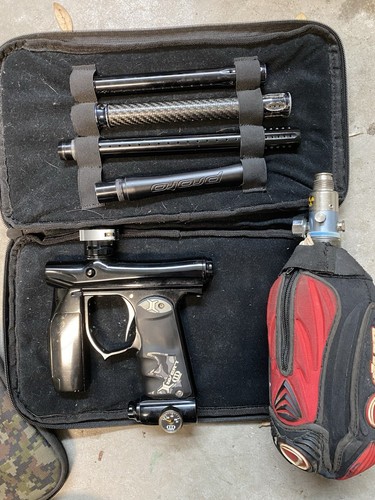 Empire Invert Mini Paintball Marker Gun Black W/ Extra Barrels And Co2 ...