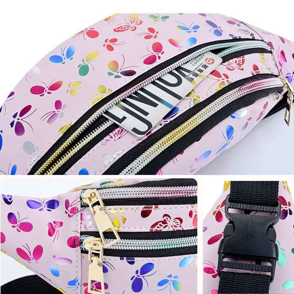 Cartoon Fanny Pack Mobile Phone Pouch Printed Waist Bag Girls Bum Bag ...