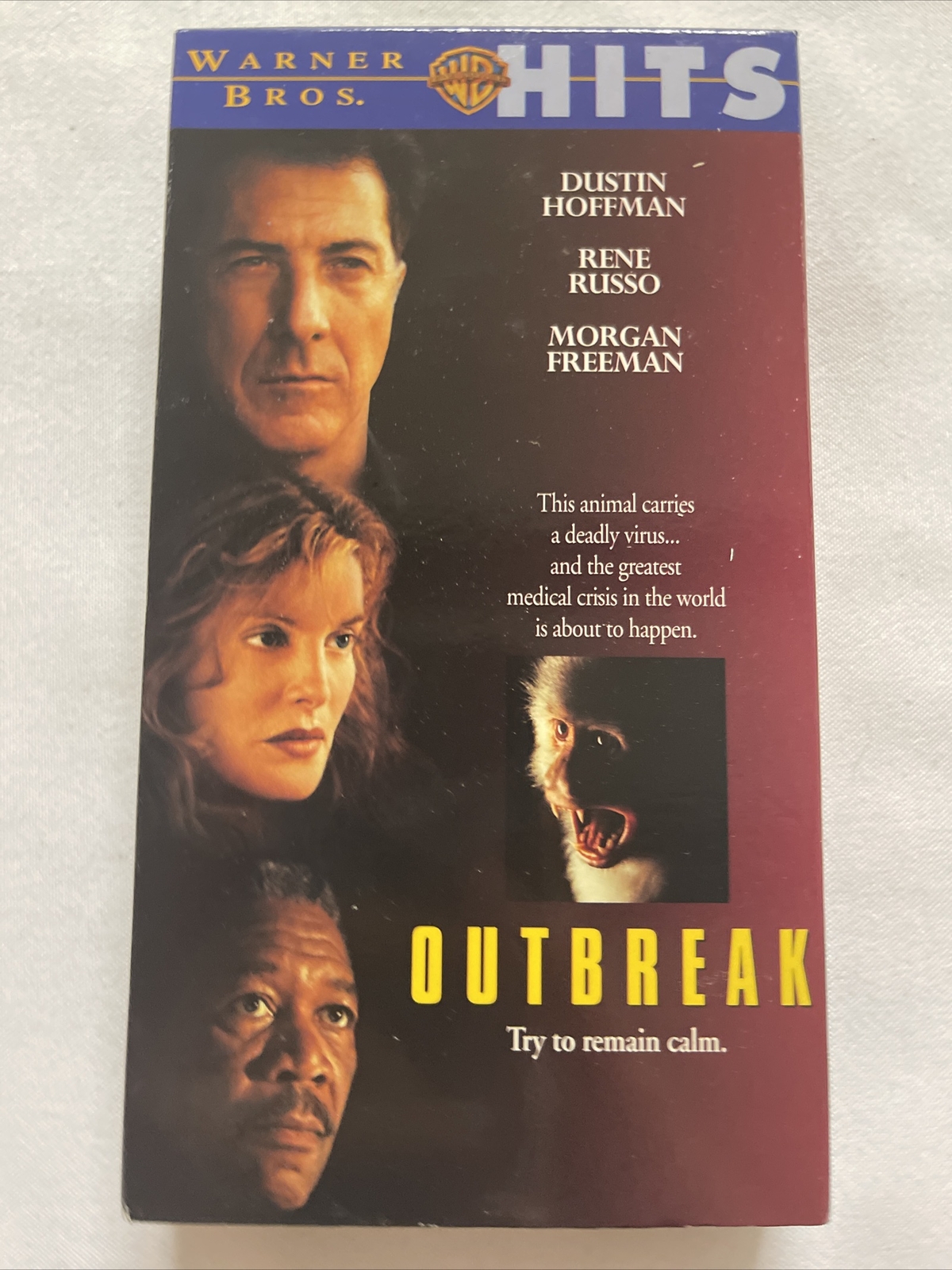 1995 OUTBREAK Morgan Freeman VHS Tape, COMPLETE/TESTED SEE PHOTOS (VHS4 ...