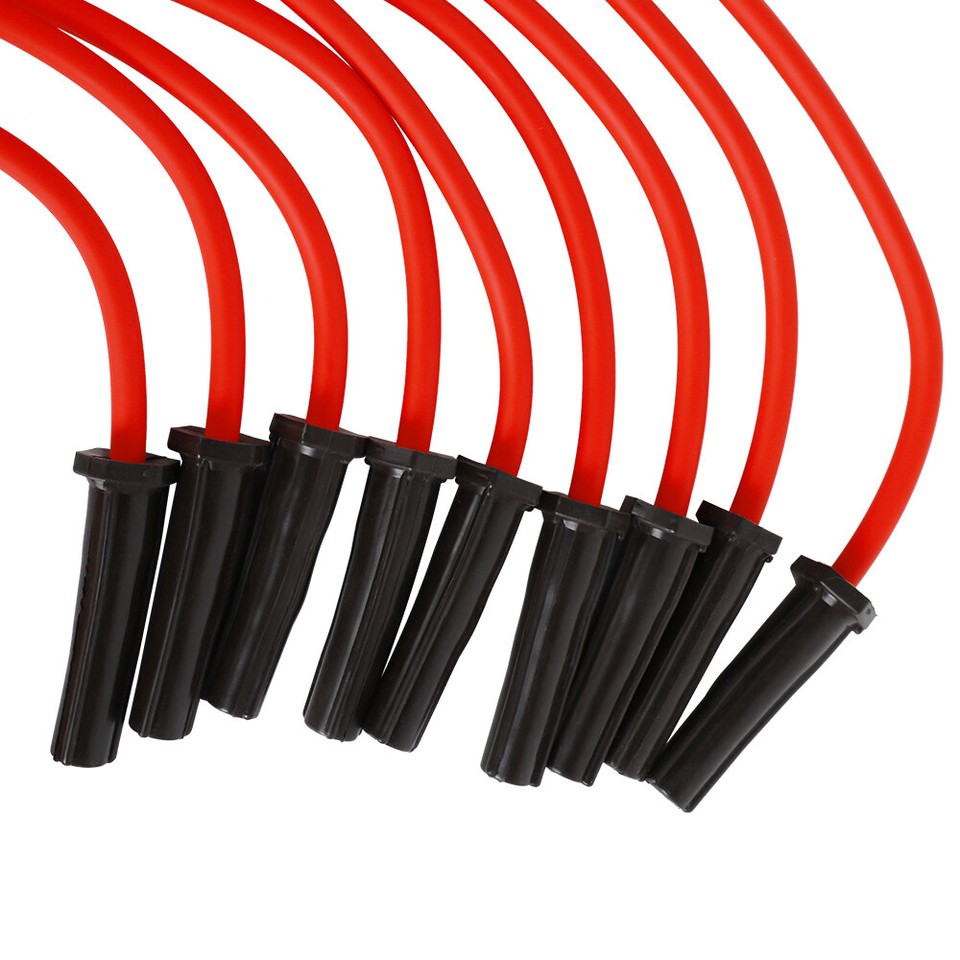 HEI Spark Plug Wires Set 90 to Straight For Chevy SBC BBC 350 383 400 ...