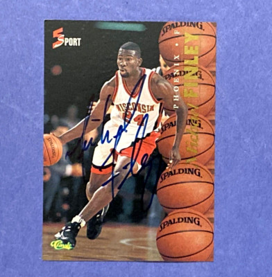 1995-96 Classic 5 Sport Autograph Michael Finley Auto RC Rookie Free ...