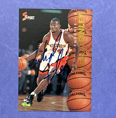 1995-96 Classic 5 Sport Autograph Michael Finley Auto RC Rookie Free ...