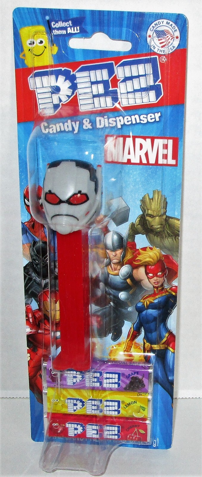 MARVEL Pez Dispenser ANT-MAN Released 2018 RETIRED [Marvel Backer card ...
