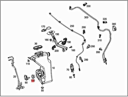 Genuine MERCEDES Amg Gt Water level switch to reservoir Sealing ...