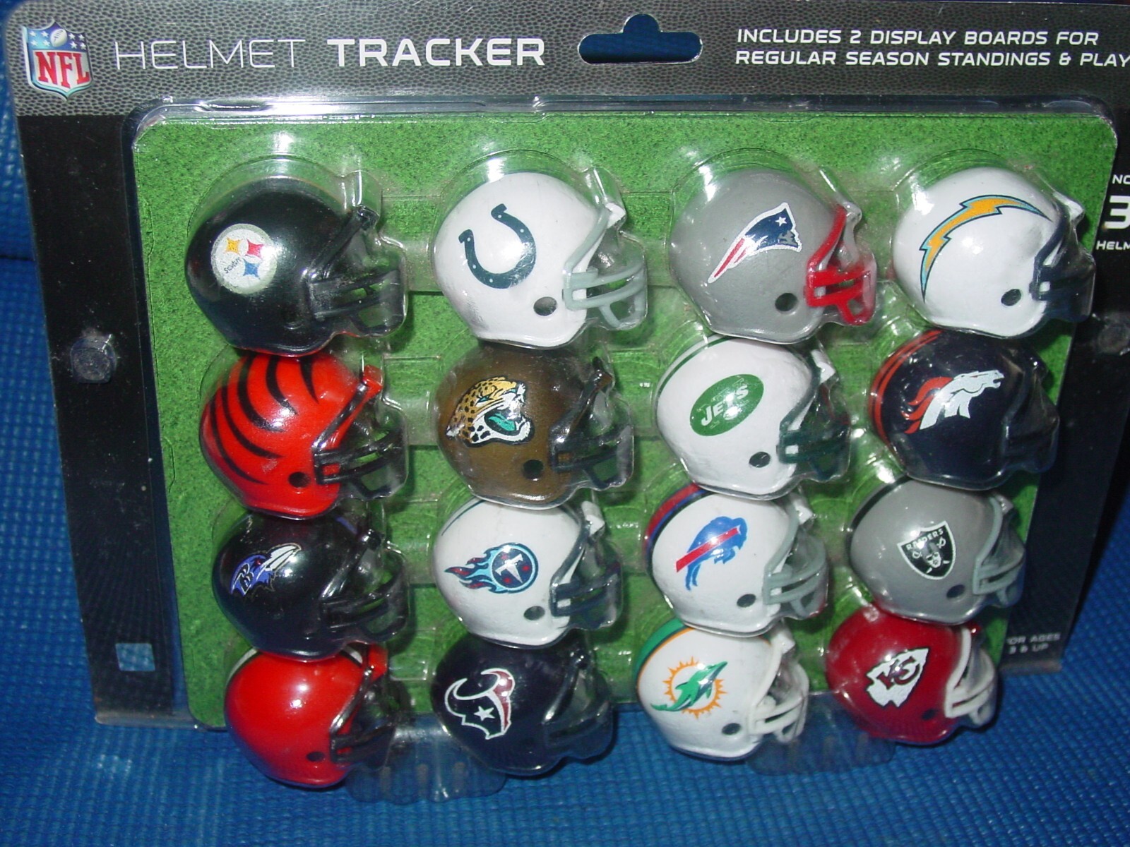 2015 RIDDELL NFL 32 MINI HELMET TRACKER SET FOOTBALL GAME TEAM DISPLAY ...