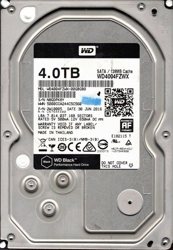 WD4004FZWX-00GBGB0 P/N: 2W10005 Western Digital 4TB | eBay Australia