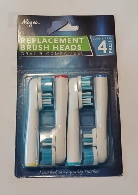 Oral B Compatible Replacement Toothbrush Heads - Double Clean 4 Pack ...