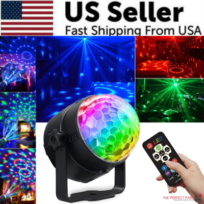 Disco Party Lights Strobe LED DJ Ball Sound Activated Bulb Dance Lamp ...