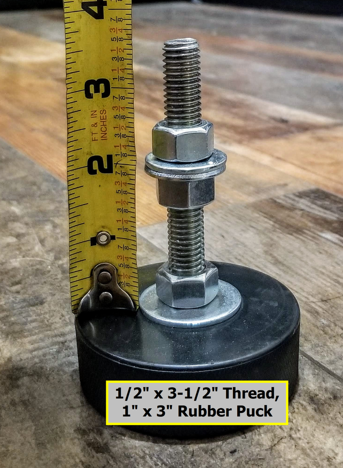 Rubber Leveling Feet Anti-Vibration Non-Slip Machine Workbench 3" Pad 1 ...