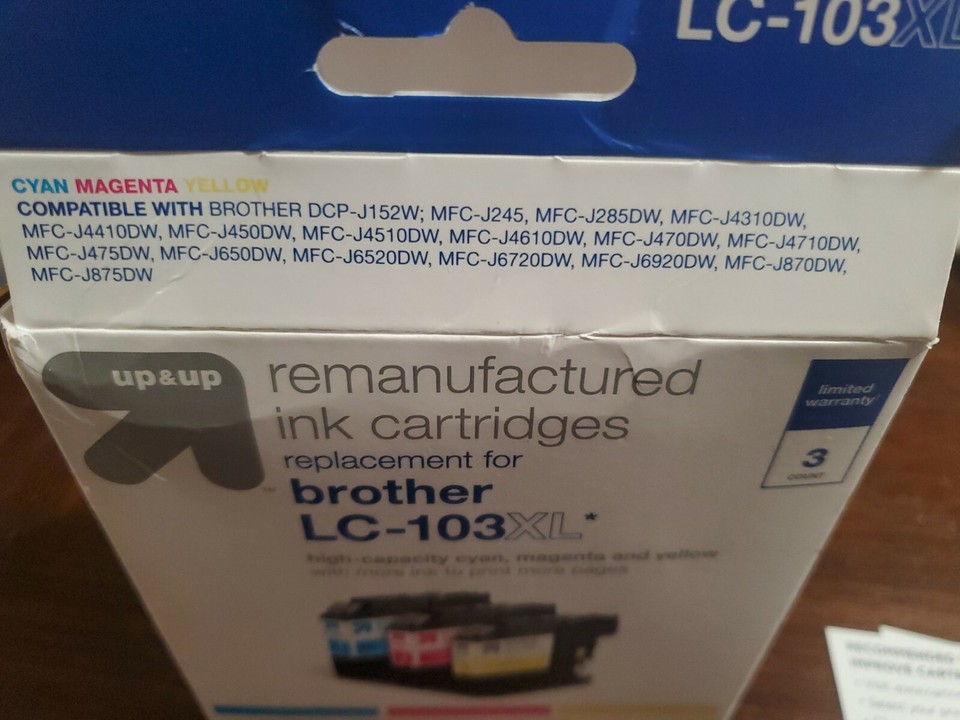 Up & Up Tri-color Remanufactured Ink Brother LC-103 XL LC1033PKS High ...