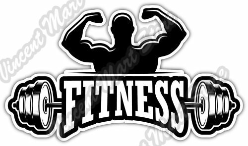 Fitness Gym Exercise Workout Health Car Bumper Window Vinyl Sticker ...