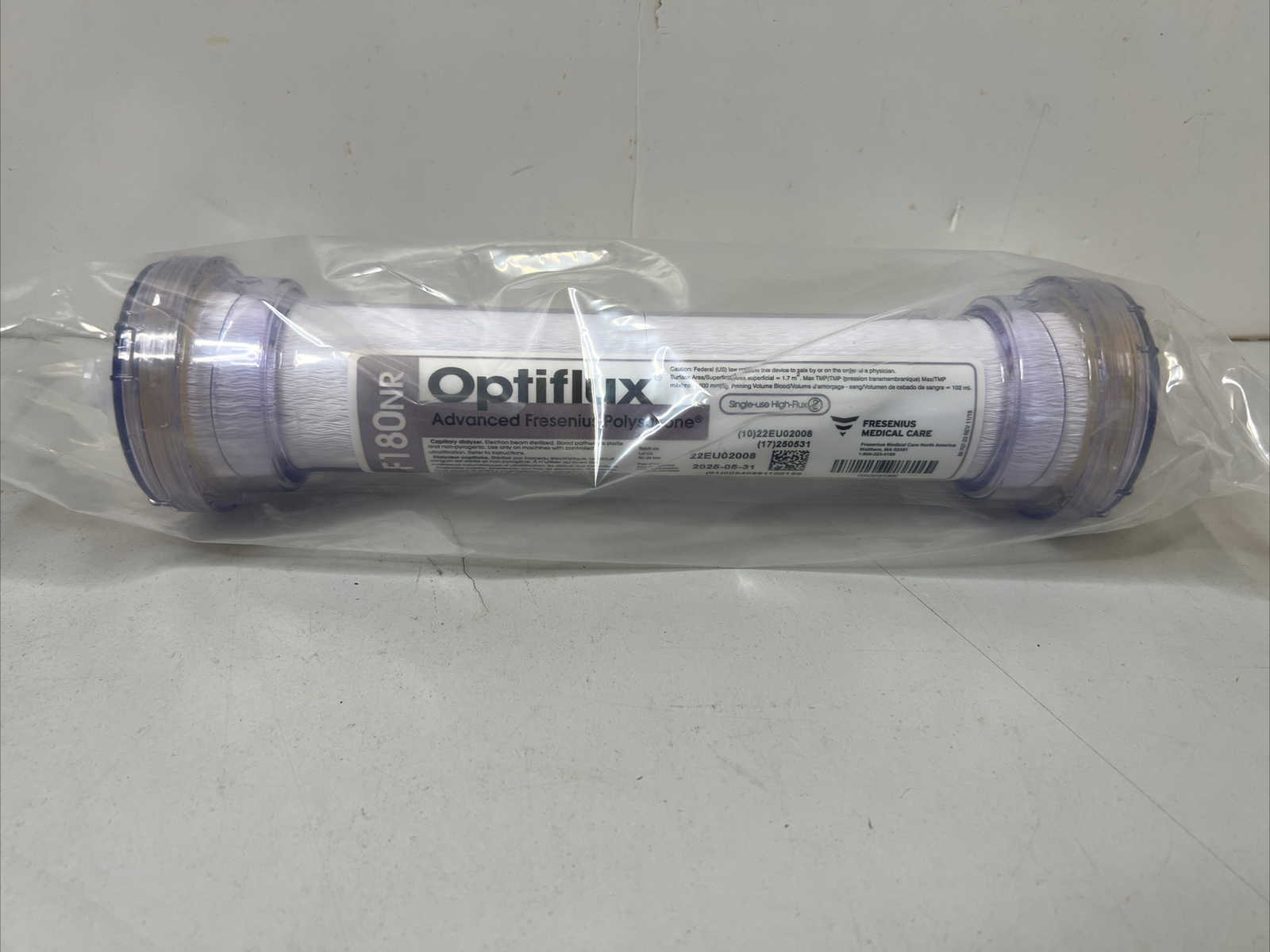 Fresenius Medical Optiflux Dialyzers - F180NR Optiflux Dialyzer, E-Beam ...