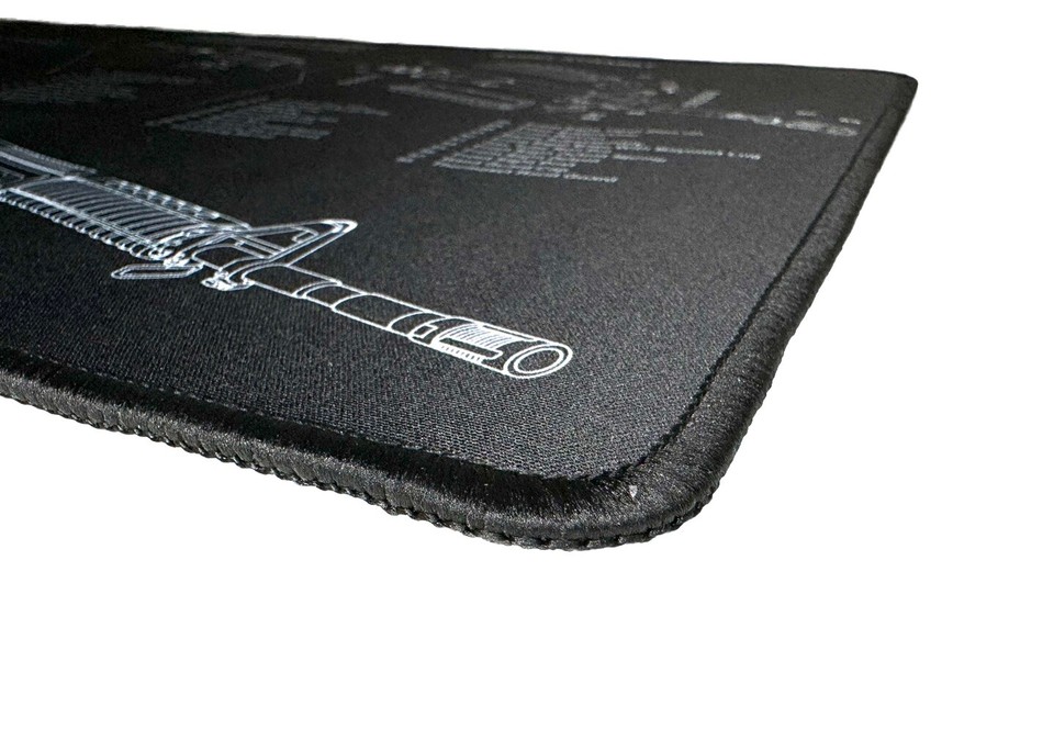 New Design Universal Gun Cleaning AR Bench Mat 12x36 w/Parts List View ...