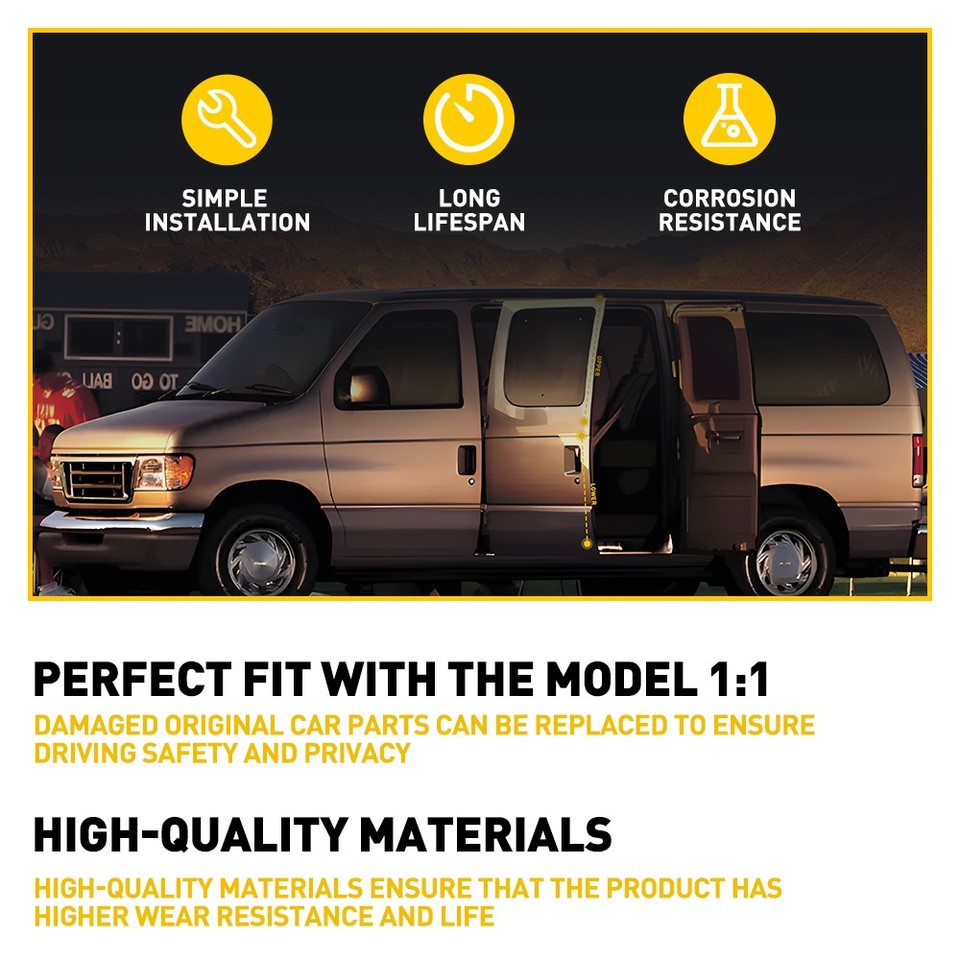 REAR LEFT CARGO DOOR UPPER&LOWER LATCH RELEASE CABLE FIT FORD E150 250 ...