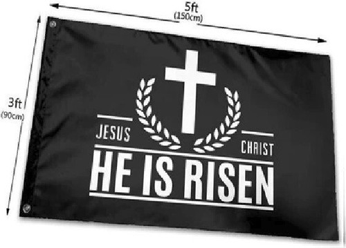 3X5 JESUS CHRIST HAS RISEN CHRISTIAN CROSS FLAG BANNER GROMMETS | eBay