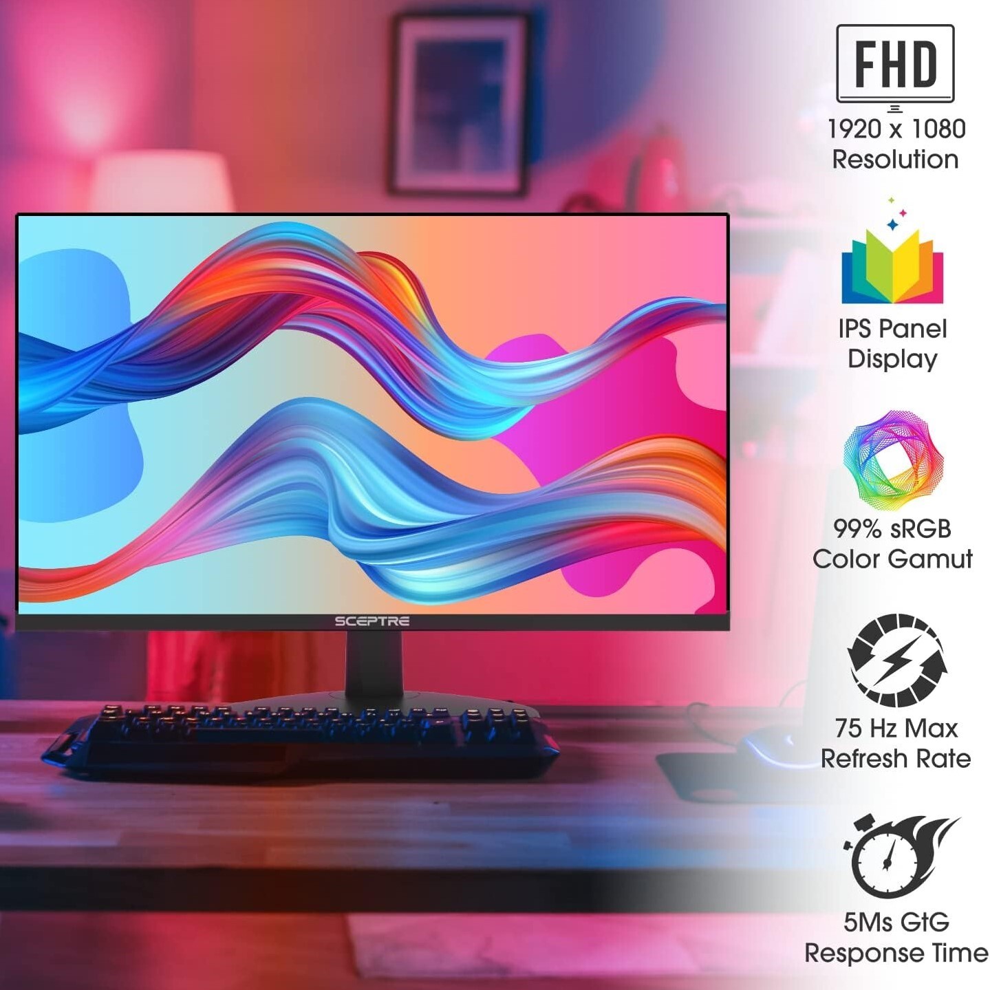 Sceptre E275WFPT 27 inch IPS LED Monitor - Black for sale online | eBay