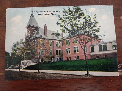 1913 Worcester City Hospital, Worcester Massachusetts MA Antique ...