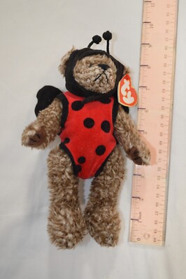 TY Attic Treasures Bugsy Always a Lady Jointed Ladybug Teddy Bear 1993 ...