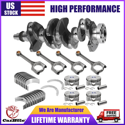Engine Crankshaft & Conrod & Rod Bearings &Piston Kit For Hyundai Kia ...