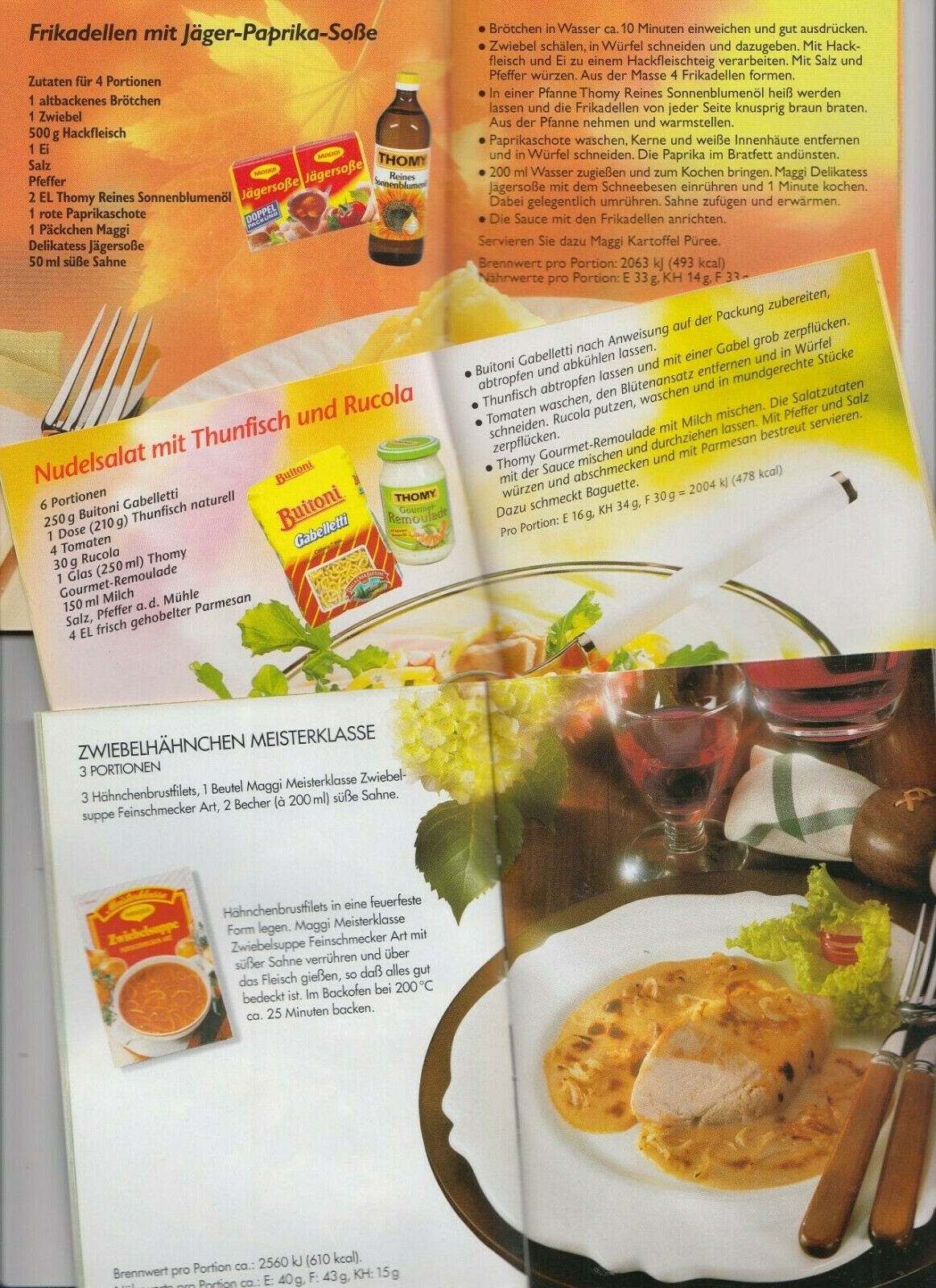 3 Hefte Maggi Kochstudio Rezepte Tips Ideen Fotos Küche ca. 1990er | eBay