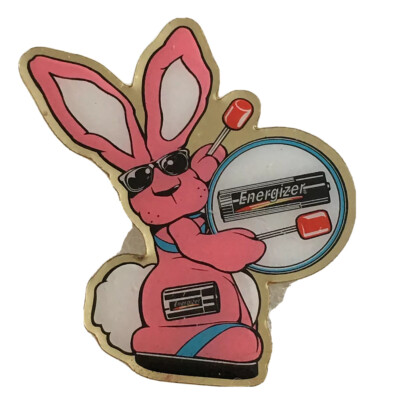 Energizer Bunny Lapel Pin Pink Battery Advertising Pin Base Drum A487 ...