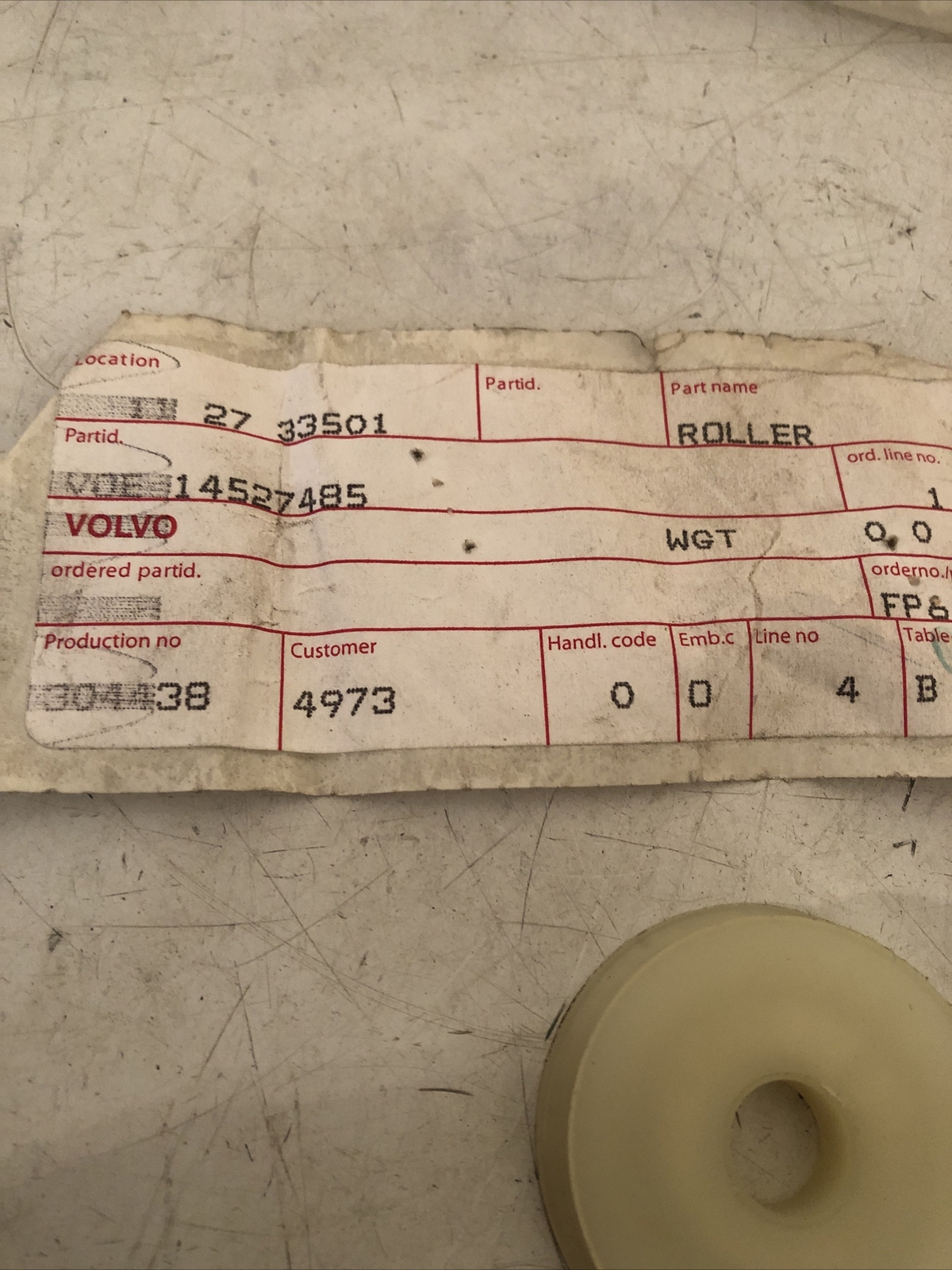 GENUINE VOLVO HEAVY EQUIPMENT ROLLER VOE14527485 NEW OEM 14527485 | eBay