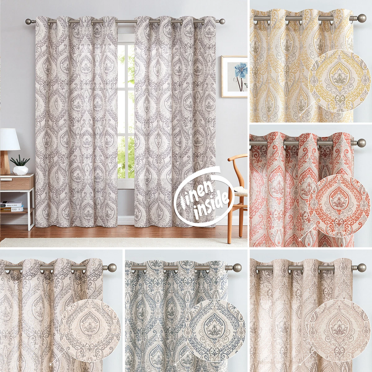 Retro Living Room Curtains | Baci Living Room