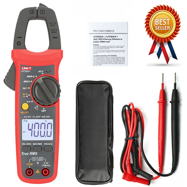 Uni-t UT202 Digital Multimeter 400a-600a Clamp Meter With Temperature ...
