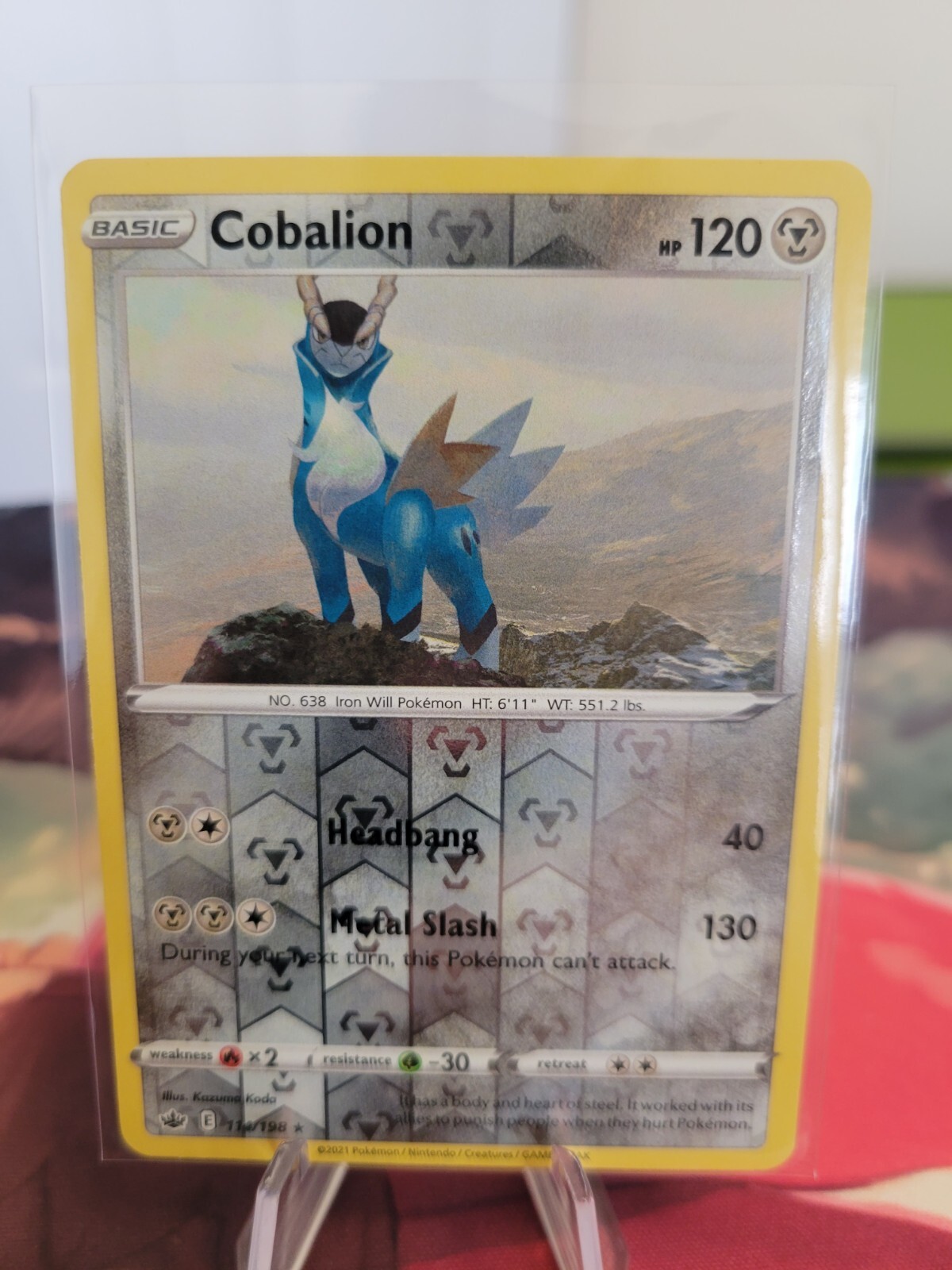 Pokémon TCG Cobalion Sword & Shield - Chilling Reign 114/198 Reverse ...