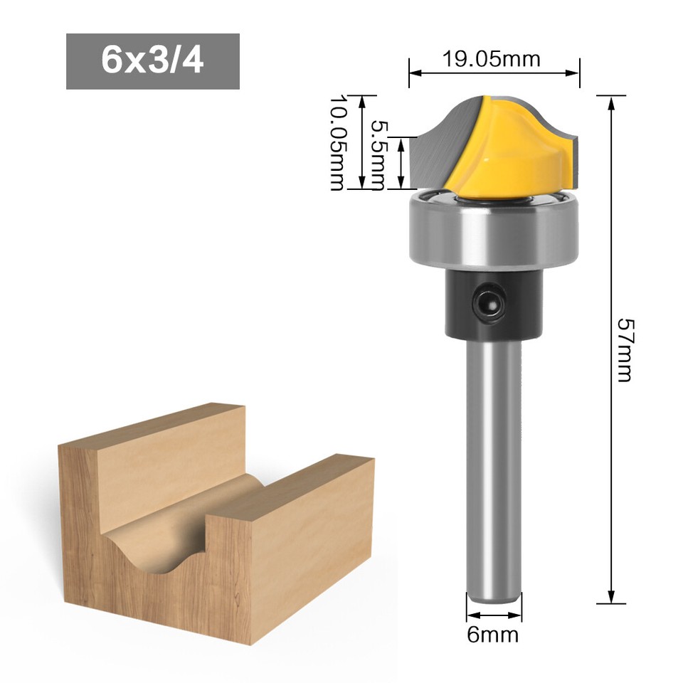 3/4"Faux Panel Ogee Groove Router Bit 1/4" 1/2''8" 12mm Shank ...