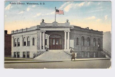 PPC Postcard SD South Dakota Watertown Public Library Exterior View | eBay