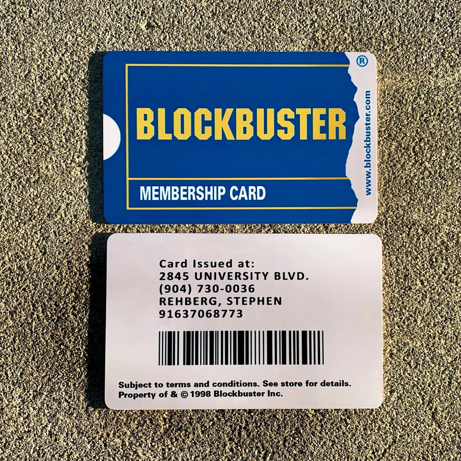 Blockbuster Membership Card - Customizable Details with name or photo ...
