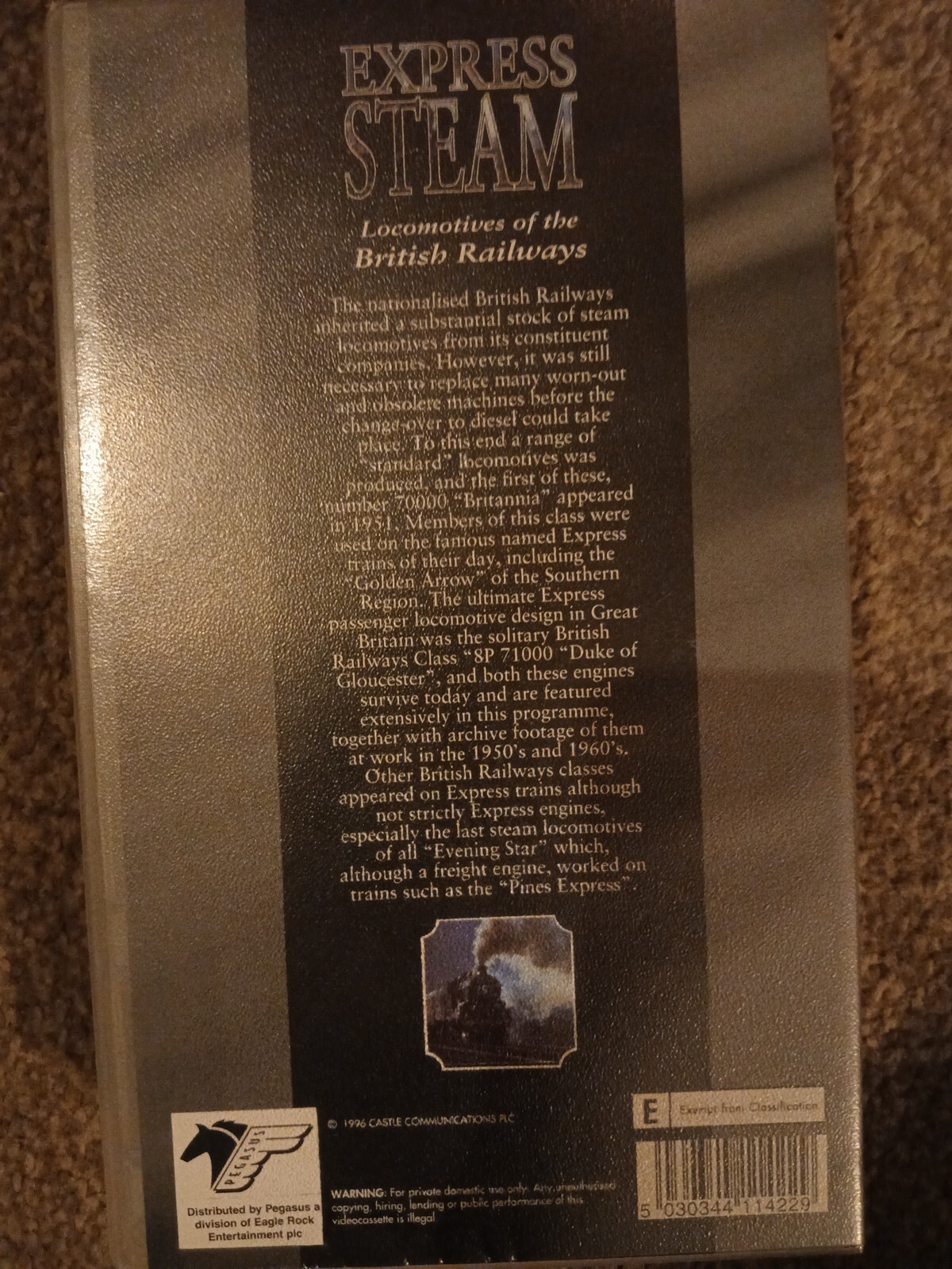 Express Steam Locomotives of the British Railways VHS [Pegasus] 1996 ...