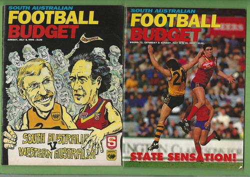#RR. LOT OF FOUR (4) 1990 - 1995 SANFL FOOTBALL BUDGET MAGAZINES | eBay ...