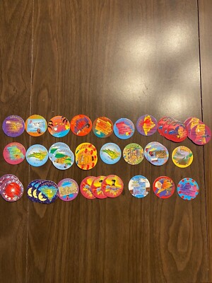 Vintage US States 36 Pogs lot: Milk Cap game | eBay