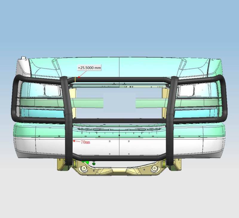 Black Horse Grille Guard Black Fit 15-22 Chevy Express Van Passenger ...