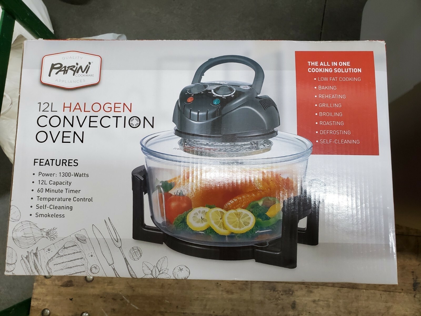 Parini 12L Halogen Convection Oven, 1300 watts, Self Cleaning, MSRP of ...