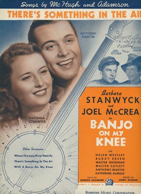There's Something in the Air - Banjo on My Knee 1936 Vintage Sheet ...