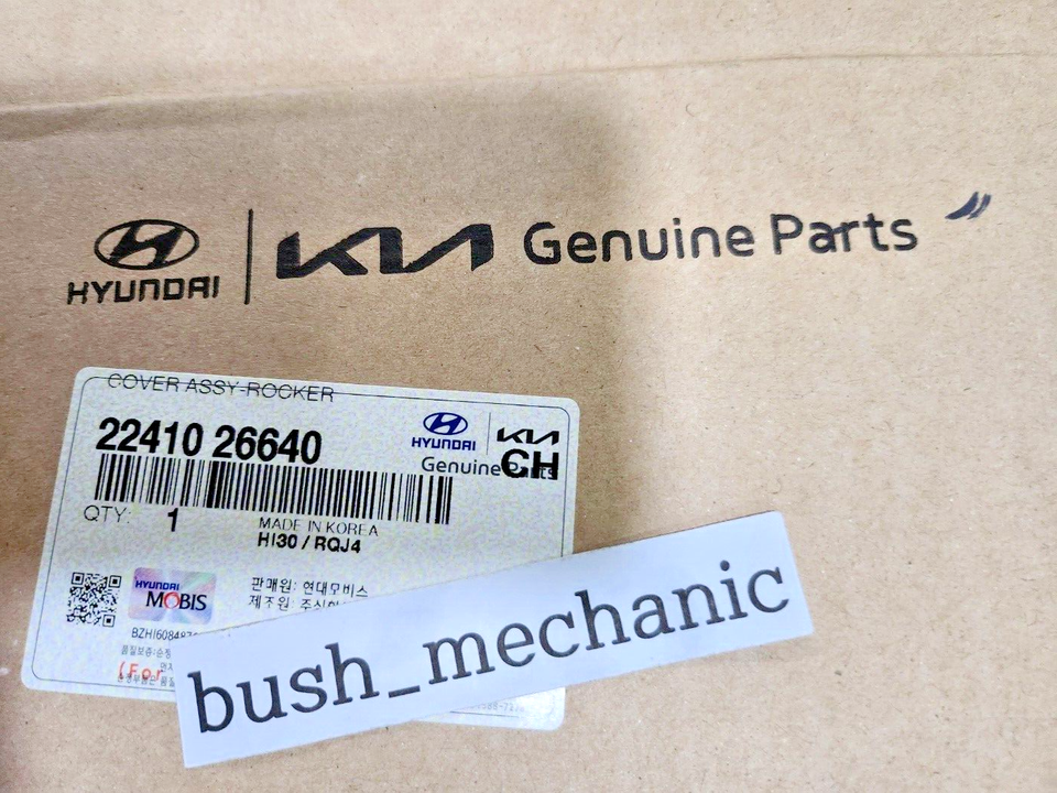 GENUINE OEM Hyundai Kia Rocker Cover Assy & Gasket 2241026640 ...
