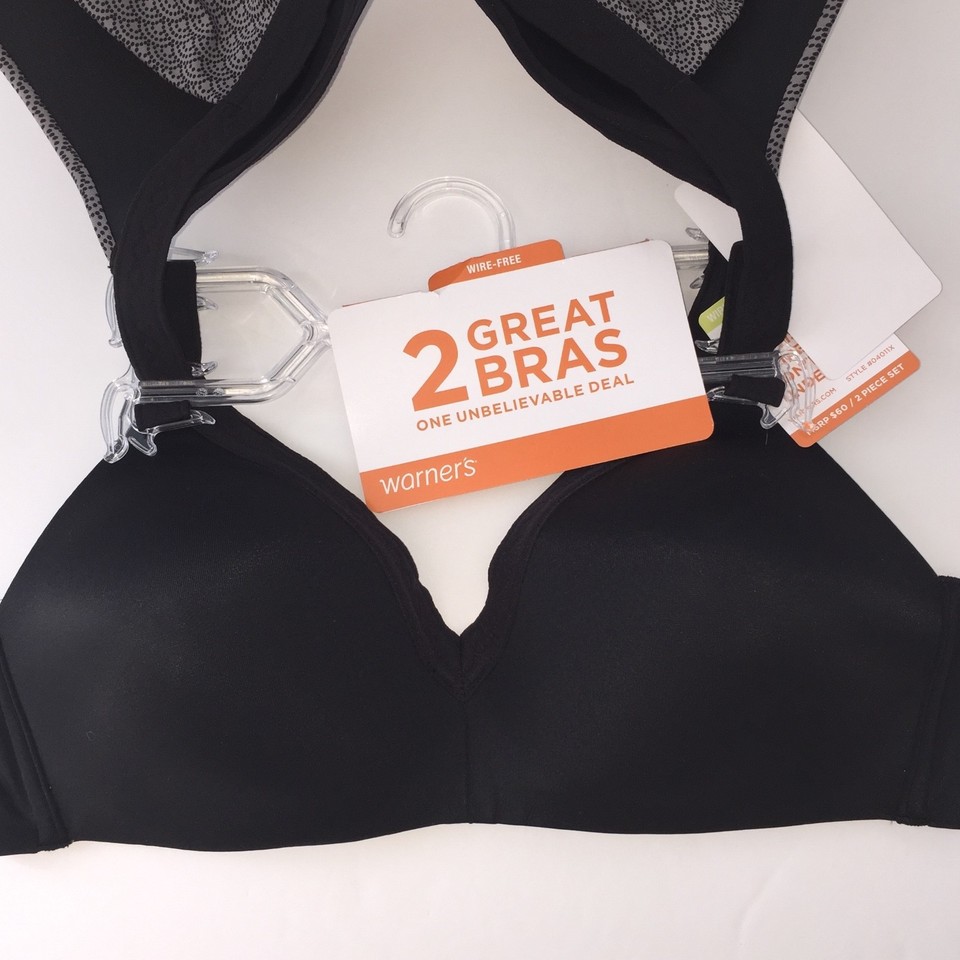 Warner's Bra Wirefree Padded Seamless Cup Invisible Lined TWO 2 TShirt ...