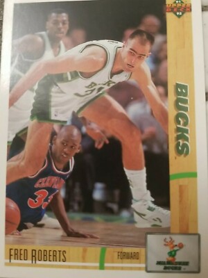 Fred Roberts Milwaukee Bucks 1991-92 Upper Deck NBA Basketball Card ...