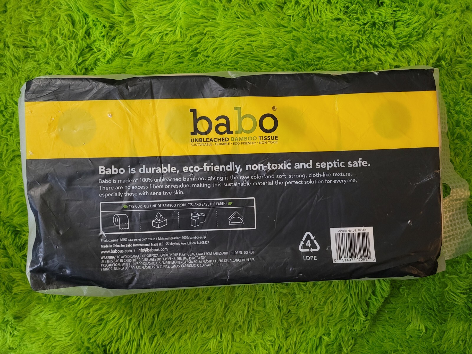 Babo 100 Percent Unbleached Bamboo 8 PK Toilet Tissue for sale online ...