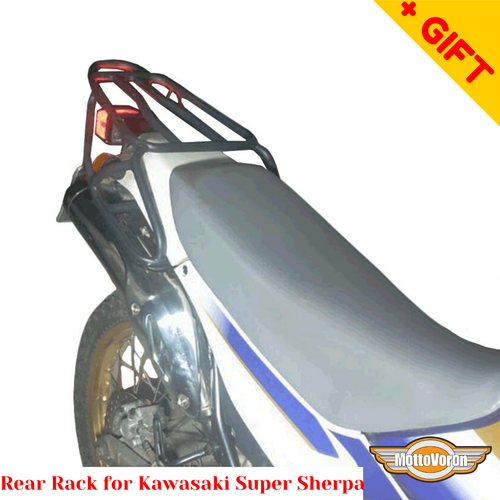 For Kawasaki KL250 Super sherpa rear rack for soft bags cases, Bonus | eBay