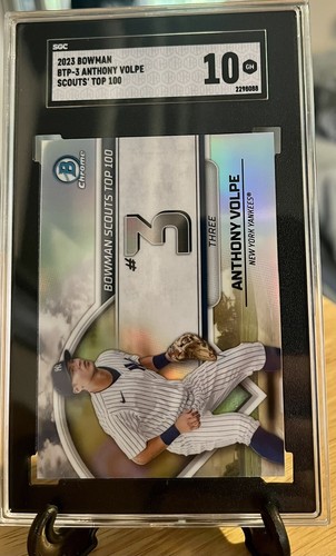 Anthony Volpe 2023 Bowman Chrome Baseball #BTP-3 Bowman Scouts Top 100 ...