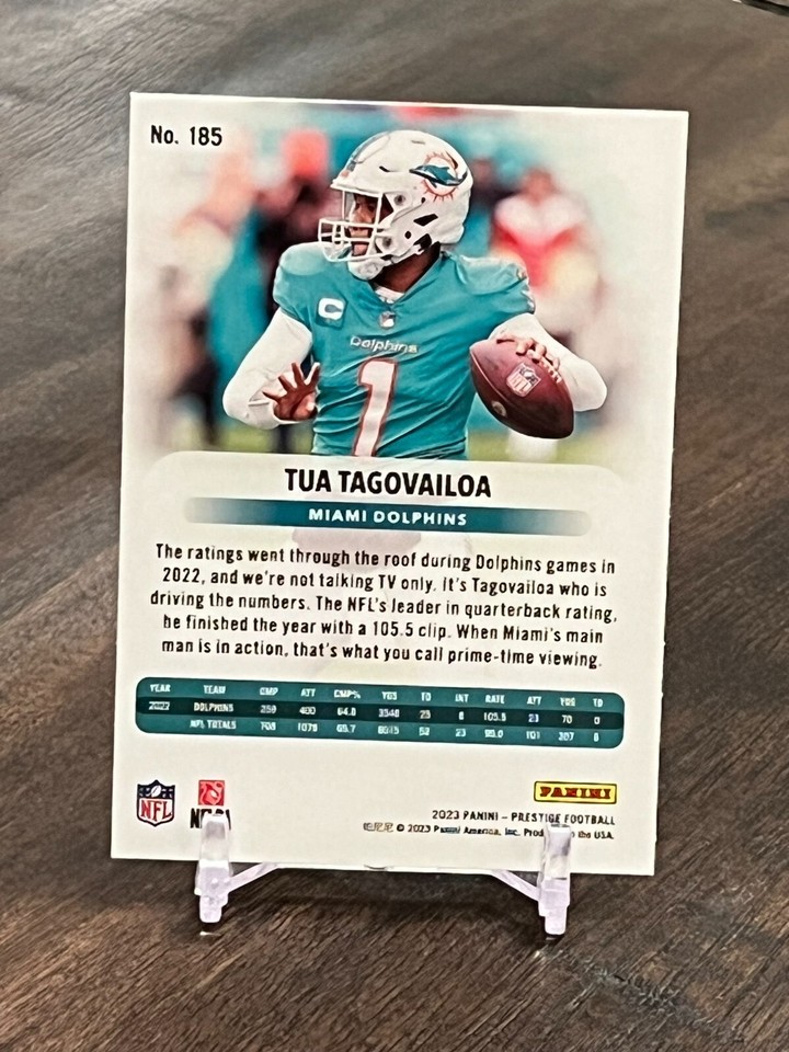 Tua Tagovailoa 2023 Panini Prestige Xtra Points Sunburst Parallel #185 ...
