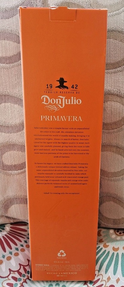 1942 DON JULIO Reposado Primavera Tequila Bottle With Box (Empty Bottle ...