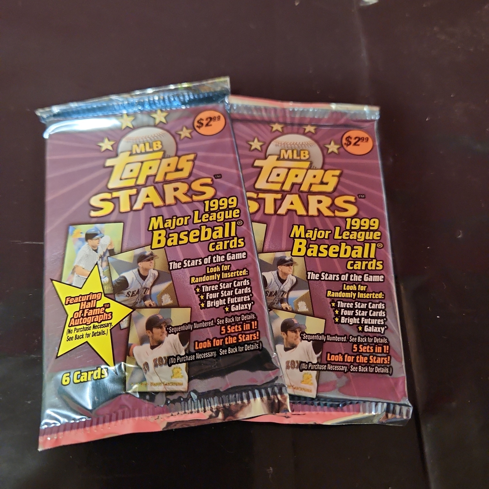 MLB Topps STARS, 1999 Baseball card package, factory sealed ! 2 packs ...